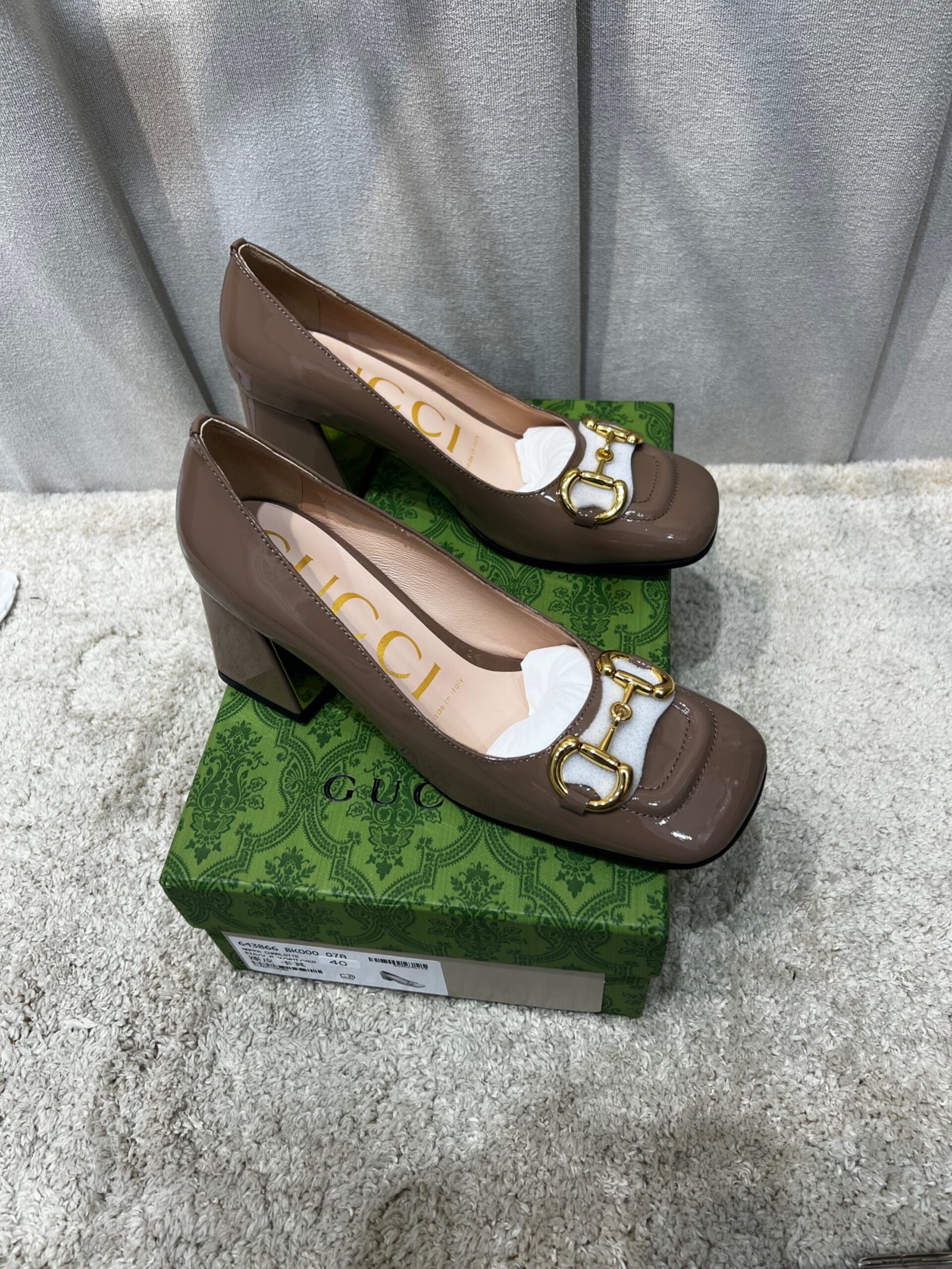 Gucci Women's Mid-Heel Ballet With Horsebit Jade Brown For Women GG ...