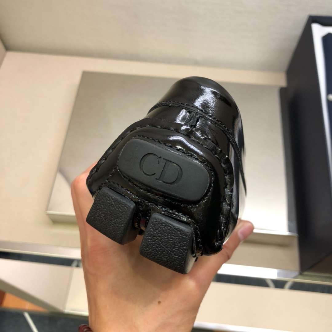 Dior Homme Bee Loafer Black Patent For Men - DAAXIO.US