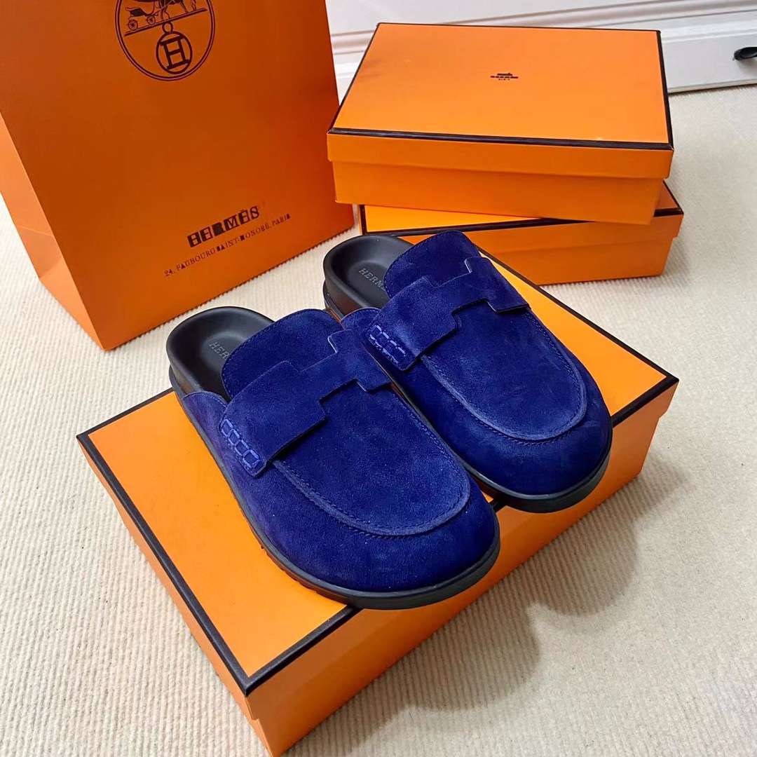 Hermes Go Mule Navy For Men - DAAXIO