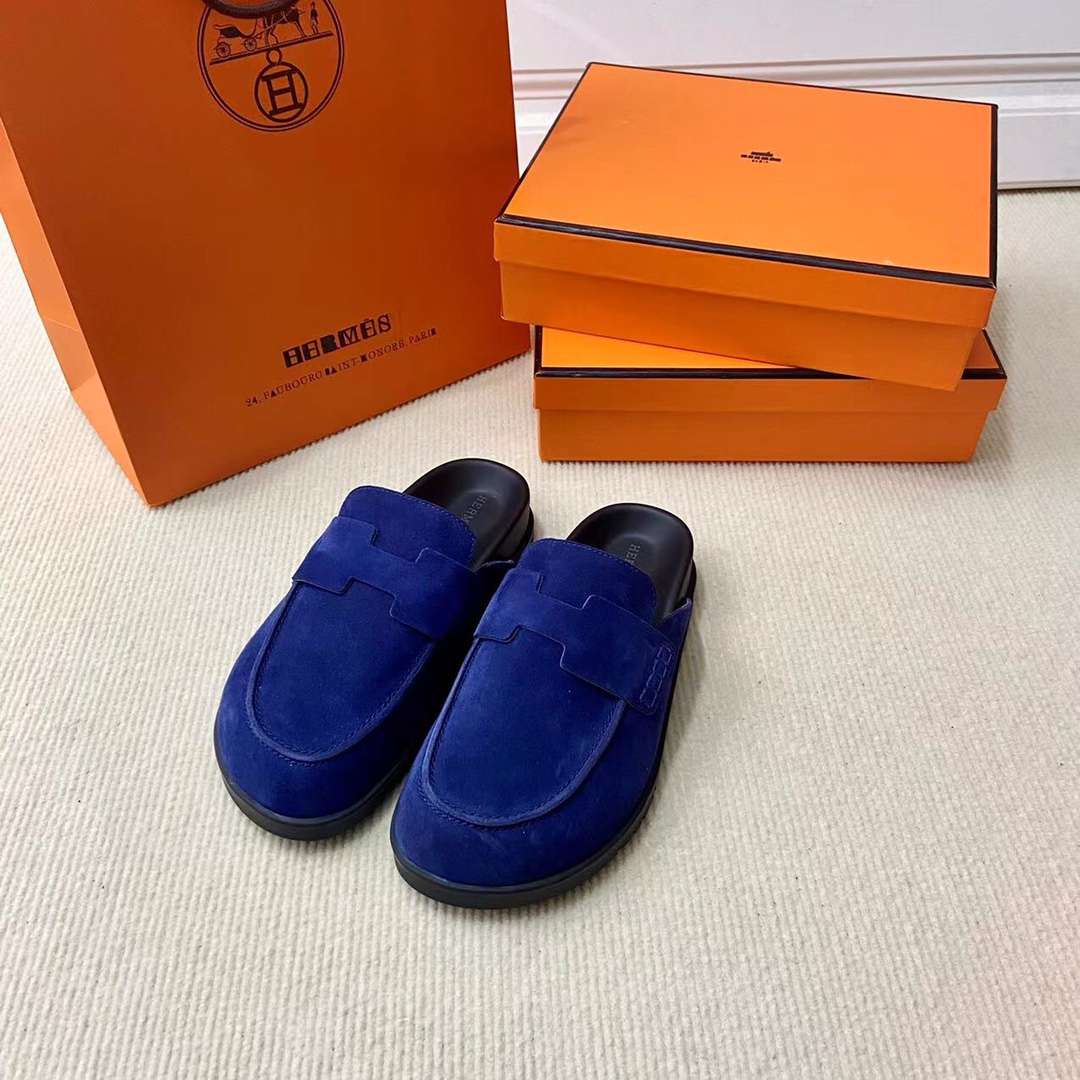 Hermes Go Mule Navy For Men - DAAXIO