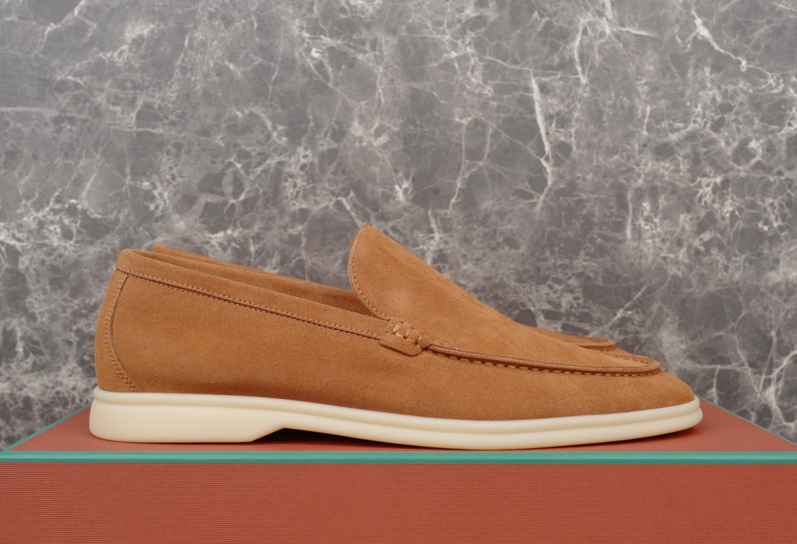 Loro Piana Summer Walk Loafers Brown For Men FAE8124 - DAAXIO.US