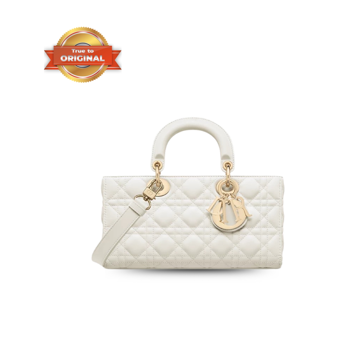 [True-to-ORIGINAL] Christian Dior Lady D-Joy Bag White For Women 10.2in ...