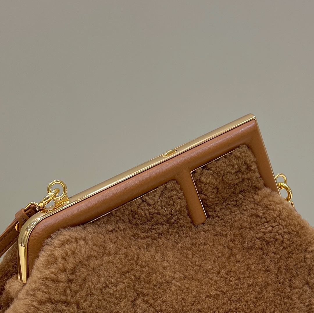 Fendi First Small Brown Mink Bag For Woman 26cm/10in - DAAXIO.US